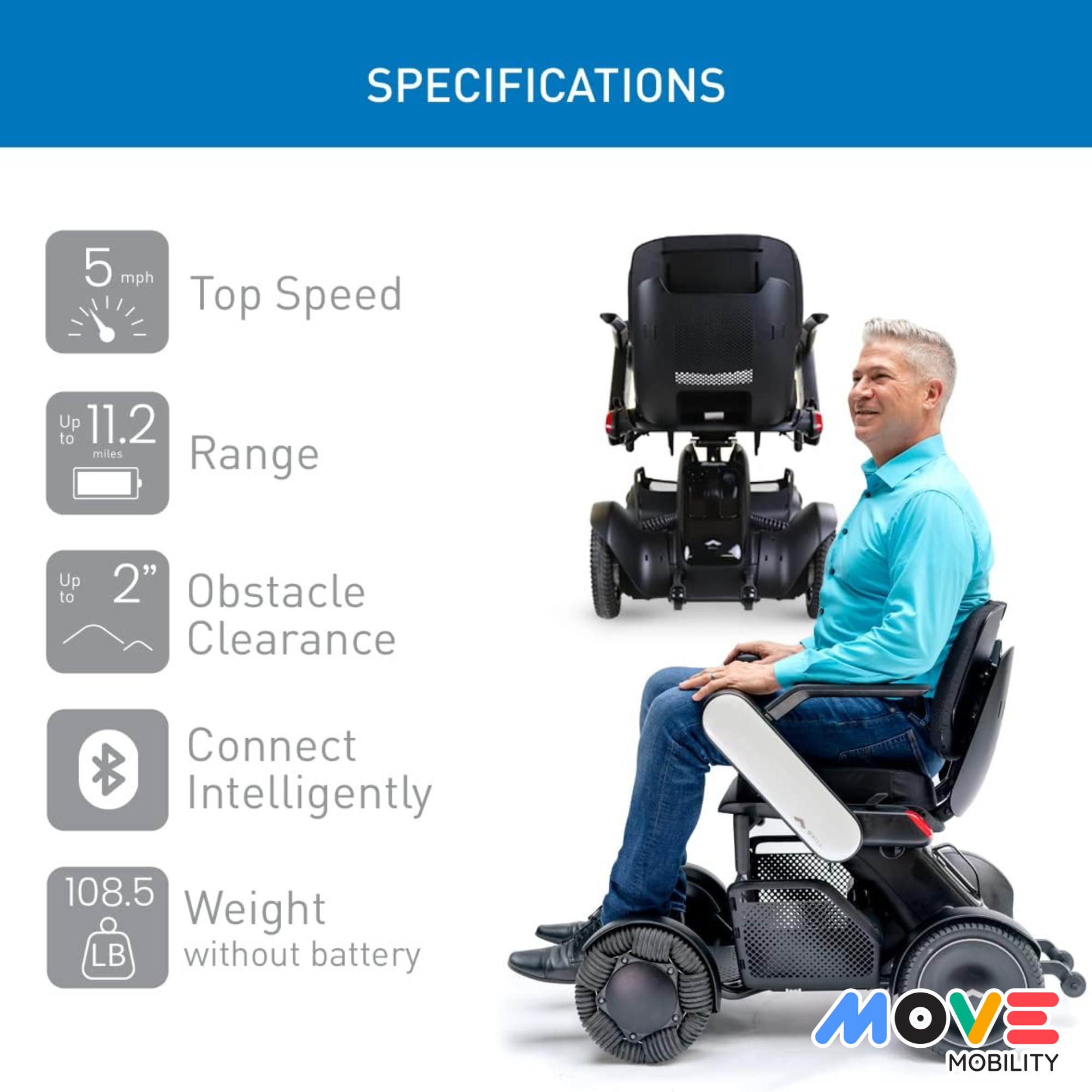 WHILL Model C2 Power Wheelchair – Move Mobility